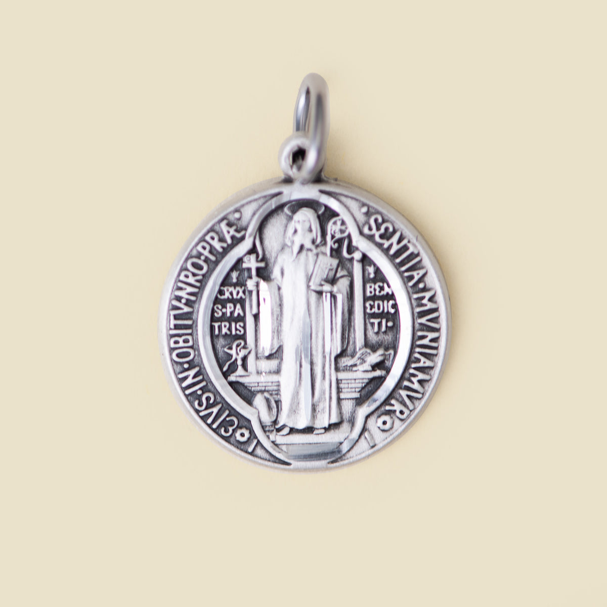 St. Benedict Sterling Silver Medal – scapulars.com®