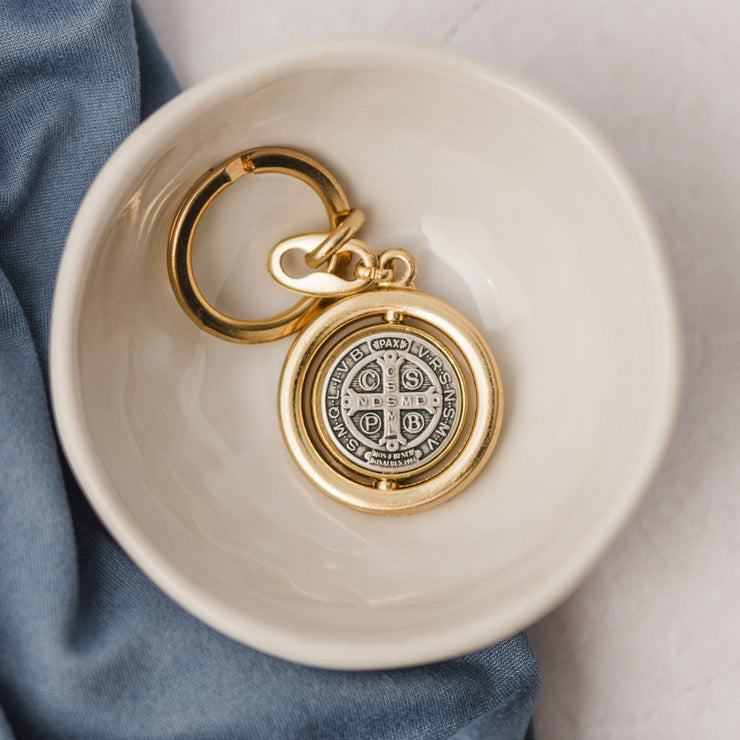 St. Benedict Gold Swivel Keychain – scapulars.com®