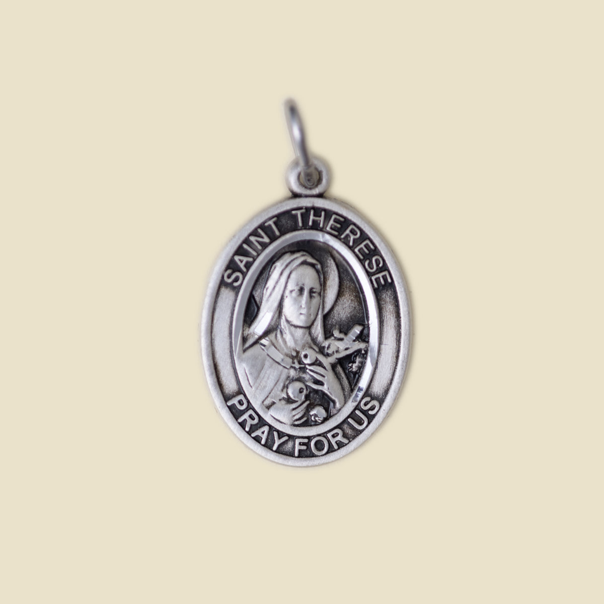 St. Therese of Lisieux Sterling Silver Medal – scapulars.com®