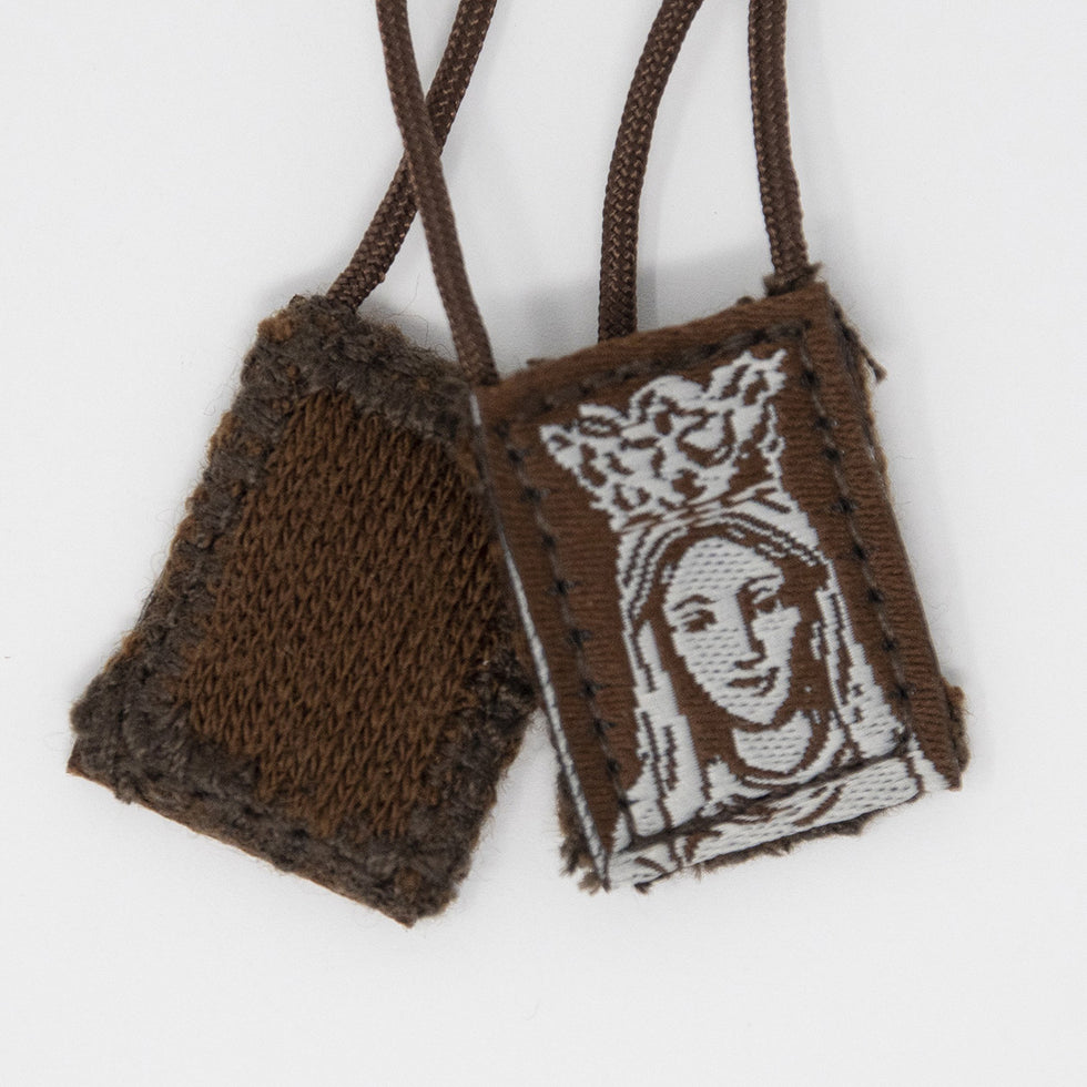Premium Brown Scapular, Our Lady of Mt. Carmel (Mini) – scapulars.com®