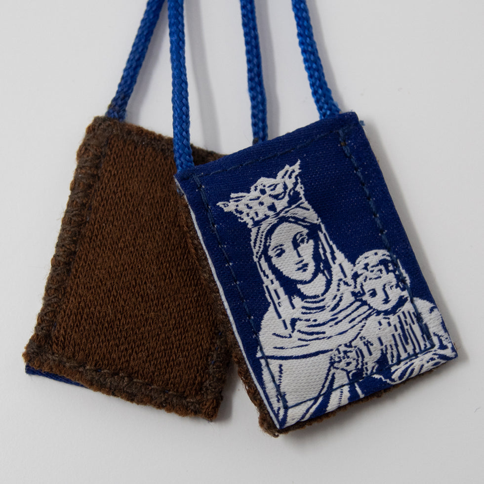 OLMC White Rose | Our Lady of Mt. Carmel Premium Brown Scapular ...